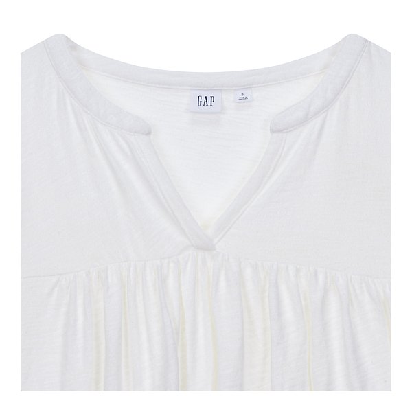 Gap Adults갭 ★갭 여성 19년 Spring★ 셔링 포인트 브이넥 티셔츠 Sivillage 에스아이빌리지