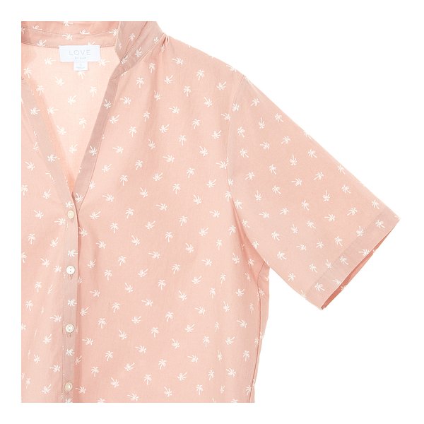 Gap Adults갭 ★갭 여성 21년 Summer★ 패턴드 숏 슬리브 라운지 셔츠 Sivillage 에스아이빌리지