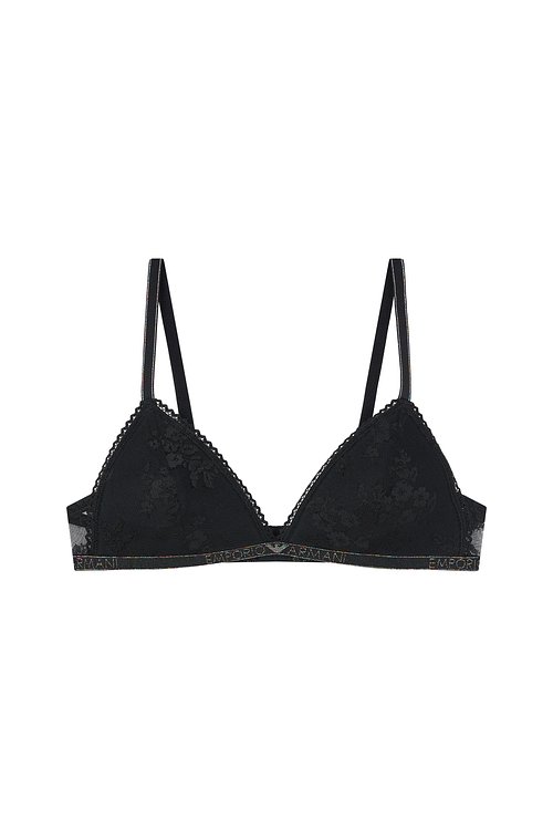 Emporio Armani Underwear엠포리오 아르마니 언더웨어 여성 플라워 자수 패디드 트라이앵글 브라 Si