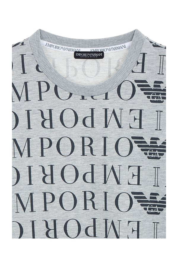 Emporio Armani Underwear엠포리오 아르마니 언더웨어 남성 로고 패턴 크루넥 라운지 맨투맨 Si
