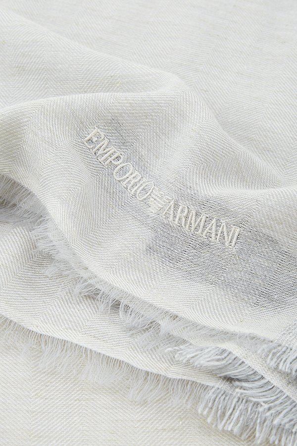Emporio Armani엠포리오 아르마니 여성 메탈릭 헤링본 패턴 스톨 Sivillage 에스아이빌리지