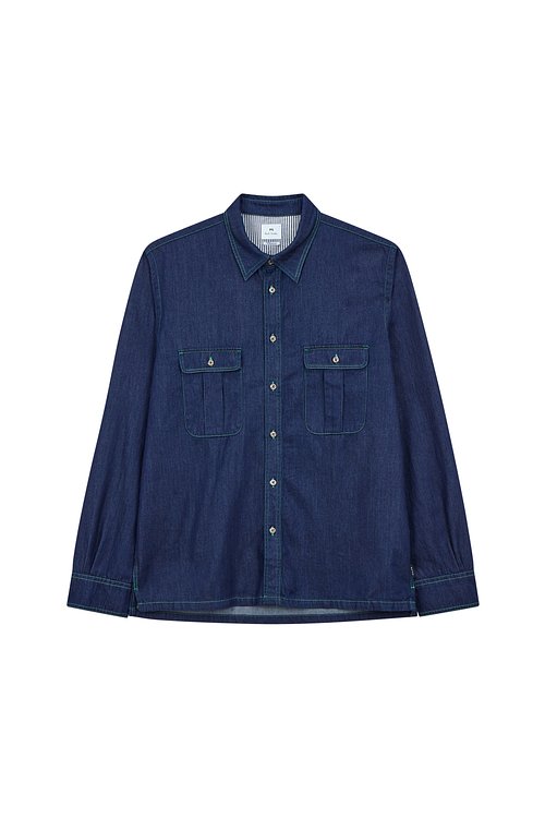 Paul Smith폴스미스 Ps Paul Smith 포켓 포인트 데님 셔츠 Sivillage 에스아이빌리지
