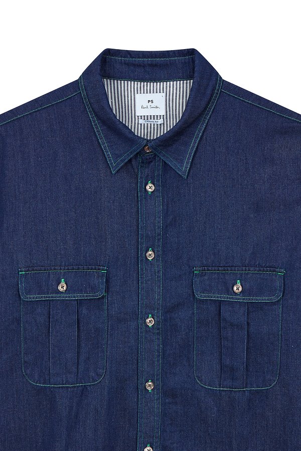 Paul Smith폴스미스 Ps Paul Smith 포켓 포인트 데님 셔츠 Sivillage 에스아이빌리지
