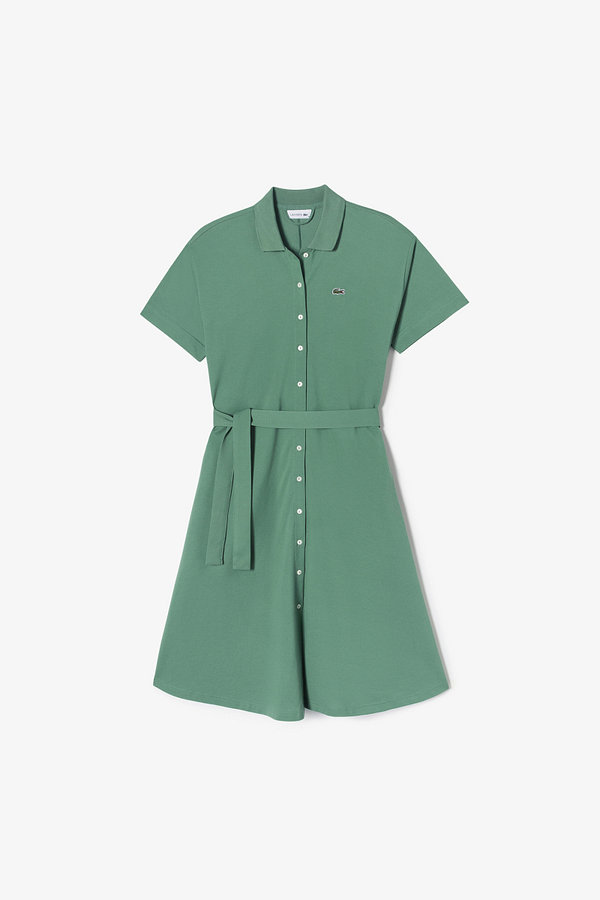 Lacoste라코스테 라코스테 여성 벨트형 반팔 폴로 원피스 Ef7923 53g Kx5 Sivillage 에스