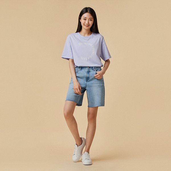 Jaju자주 여 숏 데님 팬츠 Sivillage 에스아이빌리지