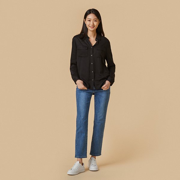 Jaju자주 여 세미 루즈핏 셔츠 Sivillage 에스아이빌리지