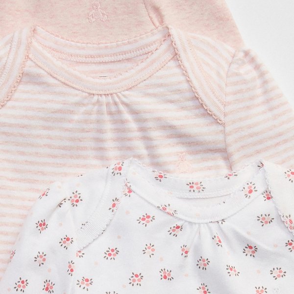 ★갭키즈 21년 Spring★ 베이비 여아 3 12개월 패턴 숏 슬리브 바디수트 3pack Sivillage
