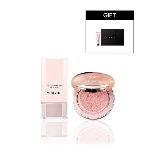 Vidivici비디비치 스킨 일루미네이션 쿠션 And 스킨 일루미네이션 25ml 세트 Sivillage 에스아이빌리지