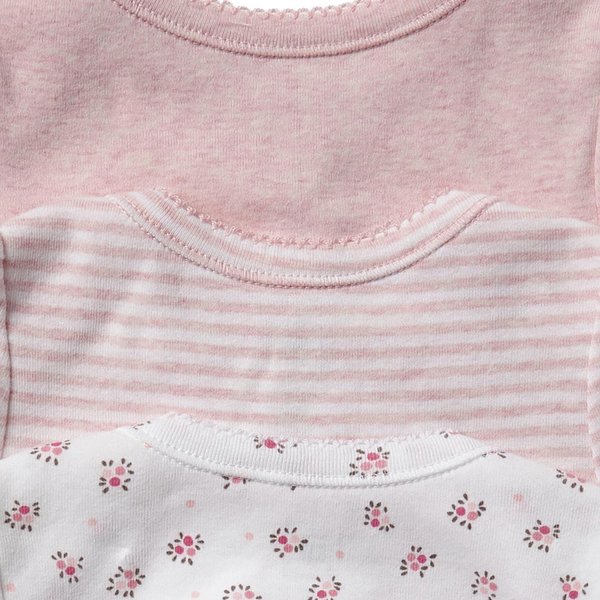 ★갭키즈 21년 Spring★ 베이비 여아 3 12개월 패턴 롱 슬리브 바디수트 3pack Sivillage