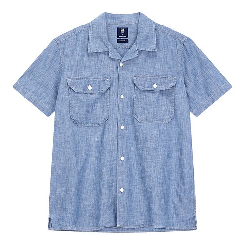 Gap Adults갭 ★갭 남성 20년 Spring★ 투 포켓 샴브레이 셔츠 Sivillage 에스아이빌리지