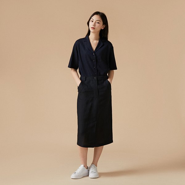 Jaju자주 이지케어 리넨 스커트 Sivillage 에스아이빌리지