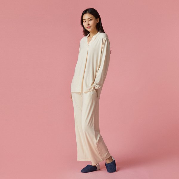 Jaju자주 여 레이온 스트레치 숄카라 티셔츠 Sivillage 에스아이빌리지