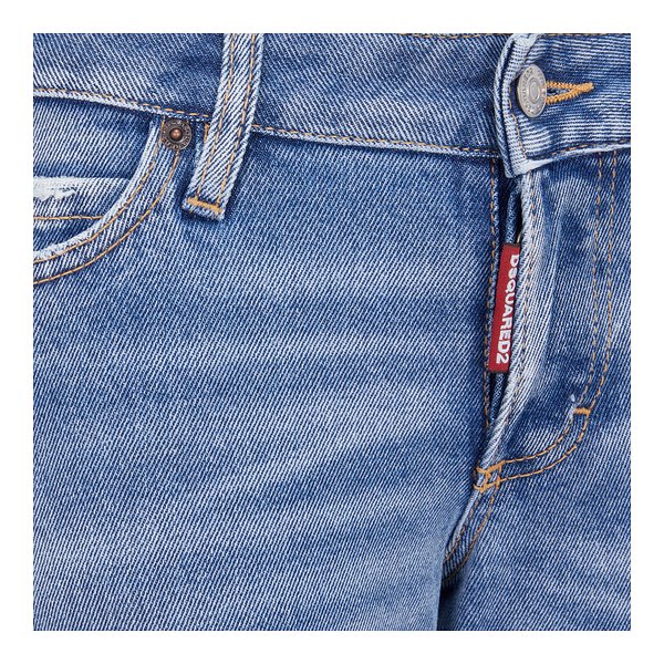 Dsquared2디스퀘어드2 여성 백 메이플 로고 데님 팬츠 Jennifer Cropped Sivillage