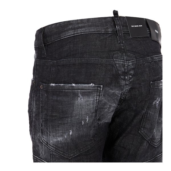 Dsquared2디스퀘어드2 남성 넘버로고 패치 데미지 데님팬츠 Tidy Biker Sivillage 에스아이빌리지