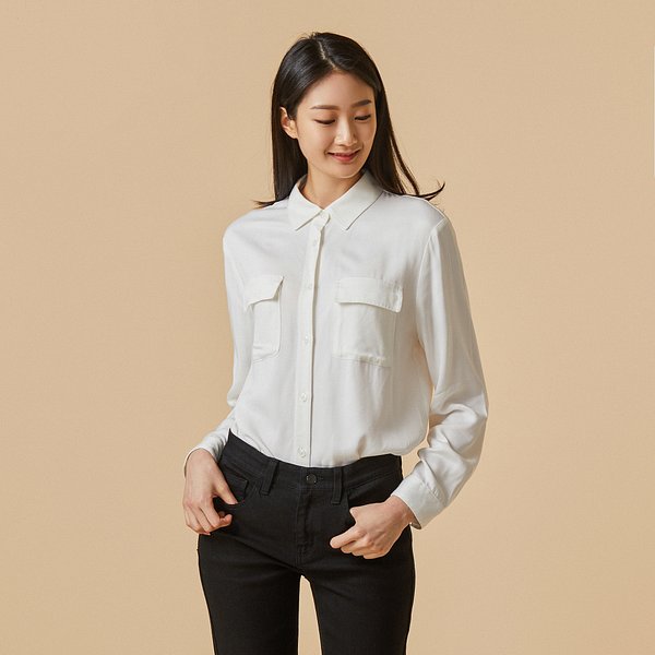 Jaju자주 여 세미 루즈핏 셔츠 Sivillage 에스아이빌리지