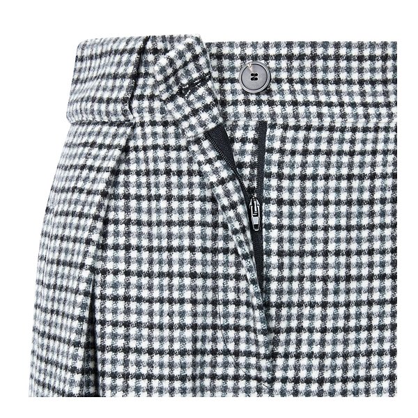 Emporio Armani엠포리오 아르마니 여성 울 블렌드 체크 롤업 팬츠 Sivillage 에스아이빌리지