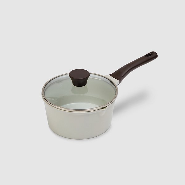 Jaju자주 항균처리 세라믹 코팅 냄비 프라이팬 세트유리뚜껑포함18cm Sivillage 에스아이빌리지