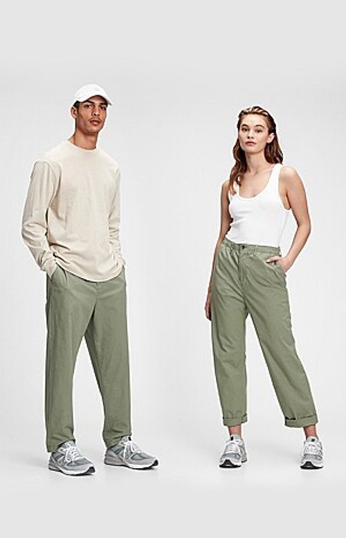 Gap Adults갭 ★갭 남성 21년 Spring★ 테이퍼드 밴딩 치노 팬츠 Sivillage 에스아이빌리지