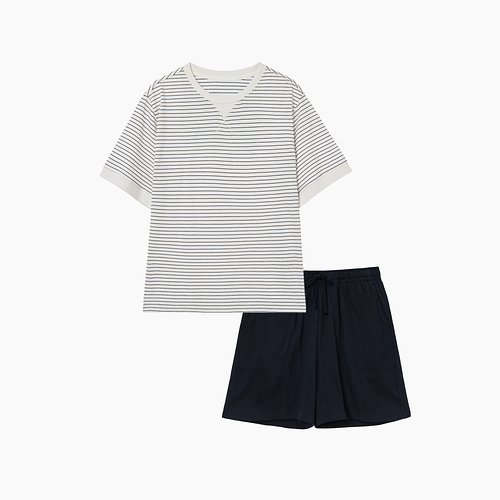 Jaju자주 여 Better 코튼 4부 라운지 세트 Sivillage 에스아이빌리지