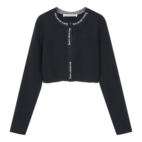 Alexander Wang알렉산더왕 Alexanderwangt 로고 트리밍 크롭 가디건 Sivillage 에스