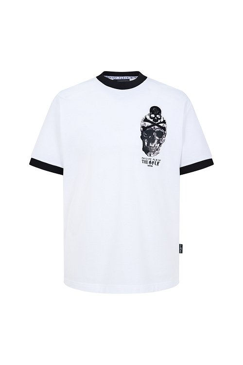 Philipp Plein Golf필립플레인 골프 Men 스컬 그래픽 숏 슬리브 폴로 셔츠 Sivillage 에스