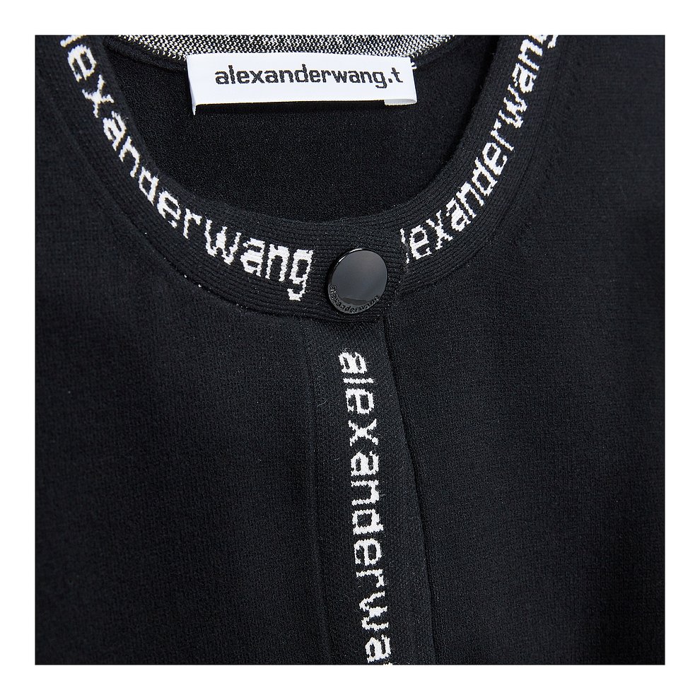 Alexander Wang알렉산더왕 Alexanderwangt 로고 트리밍 크롭 가디건 Sivillage 에스