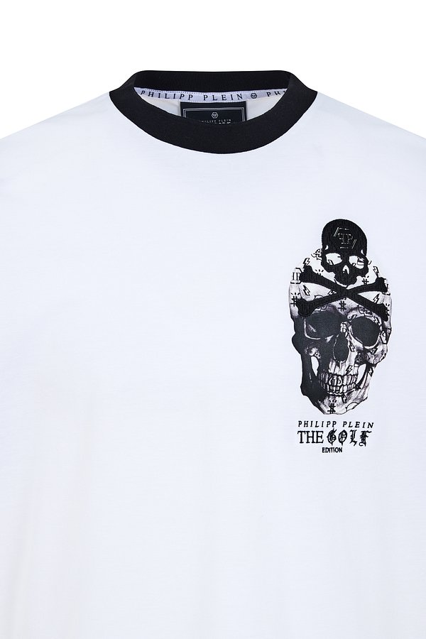 Philipp Plein Golf필립플레인 골프 Men 스컬 그래픽 숏 슬리브 폴로 셔츠 Sivillage 에스