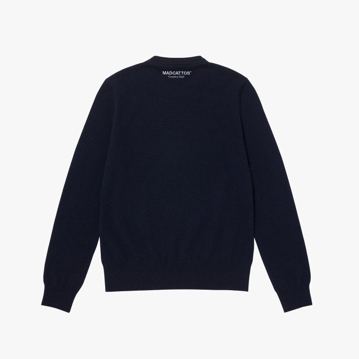 MADCATTOS(매드캐토스) MCC W L/S BIG MIGO EMBROIDERY SWEATER-DARK NAVY | S.I ...