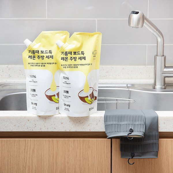 Jaju자주 기름때 뽀드득 레몬 주방세제550ml2개입 Sivillage 에스아이빌리지