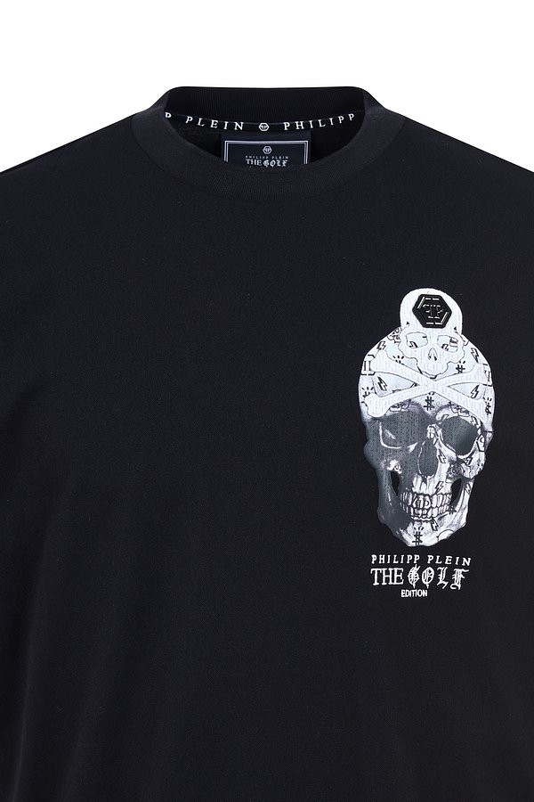Philipp Plein Golf필립플레인 골프 Men 스컬 그래픽 숏 슬리브 폴로 셔츠 Sivillage 에스