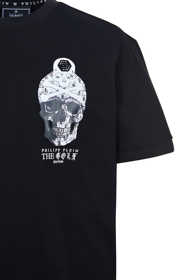 Philipp Plein Golf필립플레인 골프 Men 스컬 그래픽 숏 슬리브 폴로 셔츠 Sivillage 에스