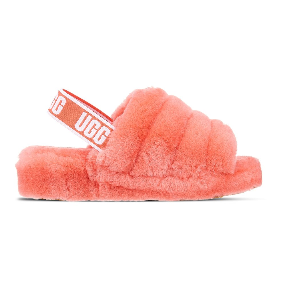 Ugg어그 For Women Ugg 스트랩 퍼 슬리퍼 플러프 예 슬라이드 네온 Sivillage 에스아이빌리지