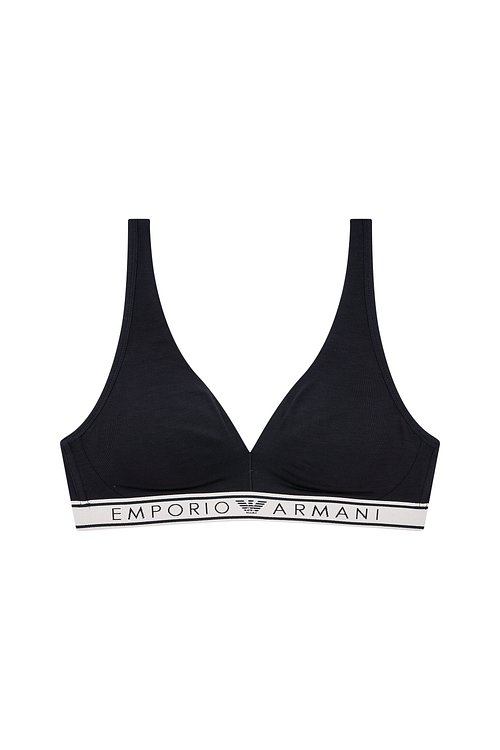 Emporio Armani Underwear엠포리오 아르마니 언더웨어 여성 로고 밴드 패디드 비스코스 브라렛 브라 Si