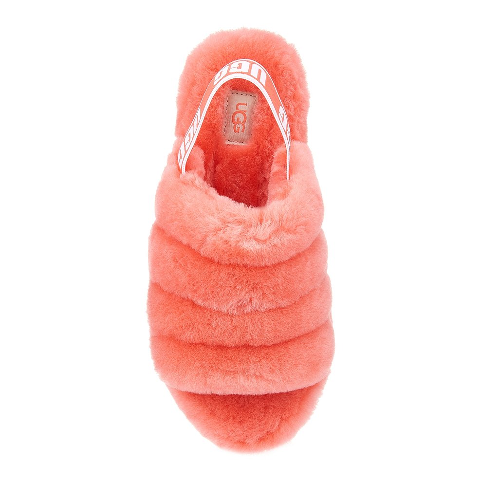 Ugg어그 For Women Ugg 스트랩 퍼 슬리퍼 플러프 예 슬라이드 네온 Sivillage 에스아이빌리지