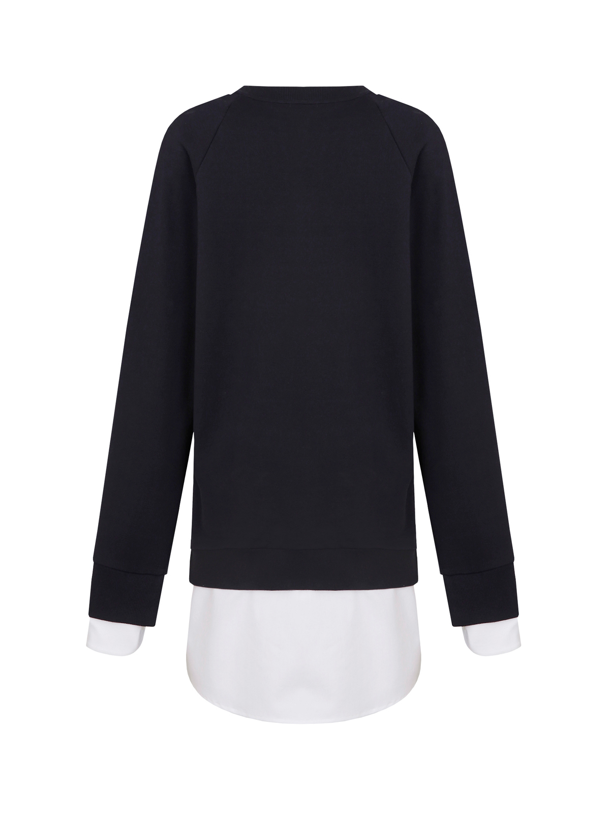 RECTO (종료)(렉토) SHIRT LAYERED SWEATSHIRT DRESS (NAVY) | S.I.VILLAGE (에스 ...