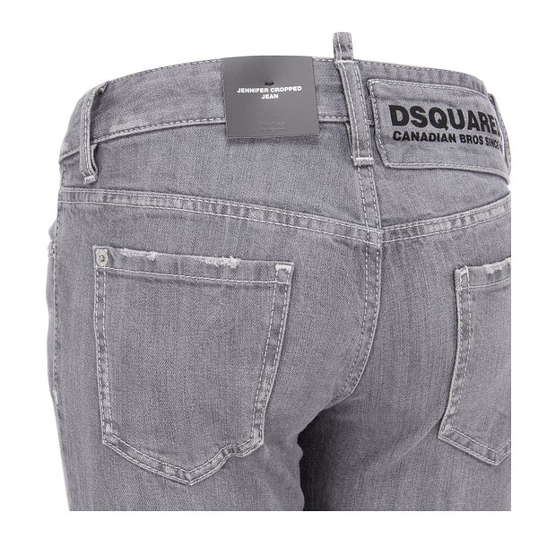 Dsquared2디스퀘어드2 여성 백 로고 크롭트 데님 팬츠 Jennifer Cropped Sivillage