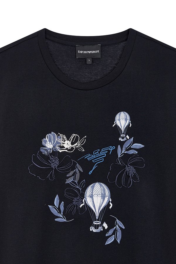 Emporio Armani엠포리오 아르마니 남성 벌룬 그래픽 코튼 티셔츠 Sivillage 에스아이빌리지