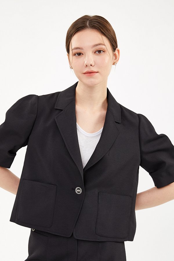 Gcut지컷 원 버튼 크롭트 자켓 Sivillage 에스아이빌리지