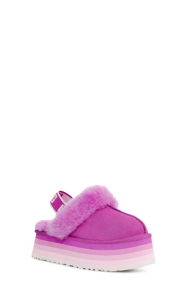 Ugg어그 For Women Ugg 로고 밴딩 퍼 카라 플랫폼 샌들 펀케트 Sivillage 에스아이빌리지