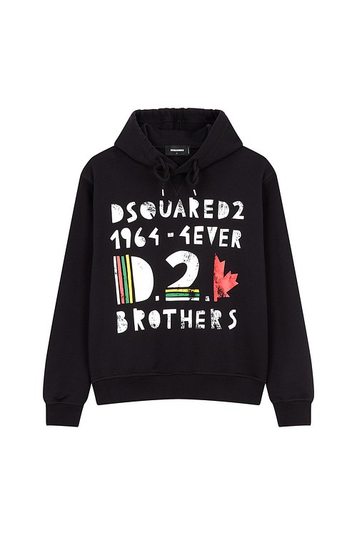 Dsquared2디스퀘어드2 빈티지 로고 그래픽 후드 티셔츠 Sivillage 에스아이빌리지