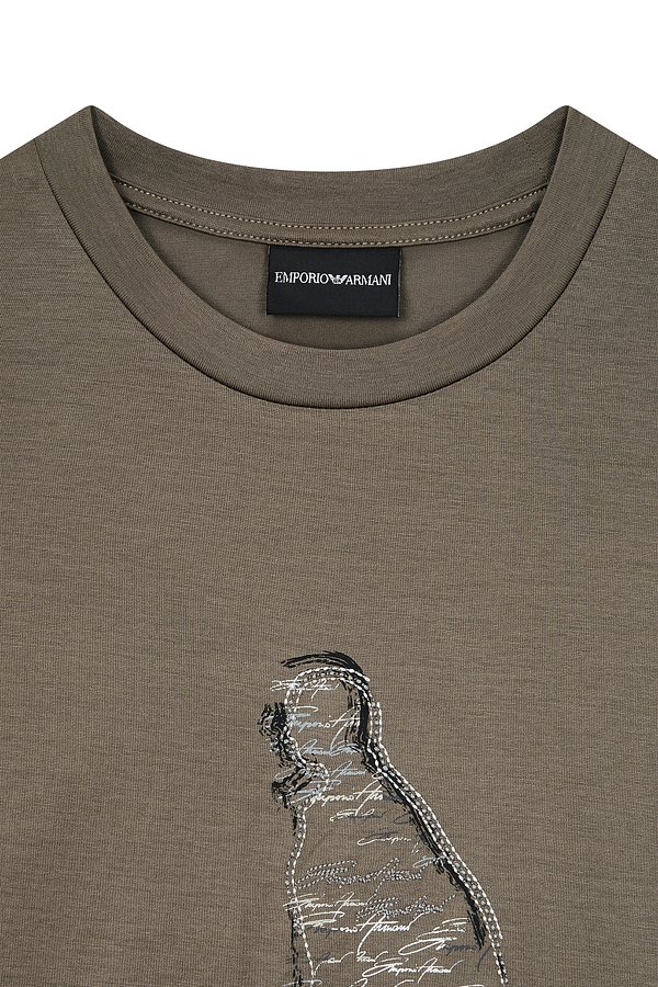 Emporio Armani엠포리오 아르마니 남성 그래픽 포인트 이지 티셔츠 Sivillage 에스아이빌리지