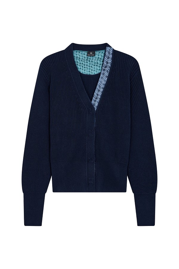 Paul Smith폴스미스 Ps Paul Smith 여성 언발 체크 패치 니트 가디건 Sivillage 에스아이빌리지