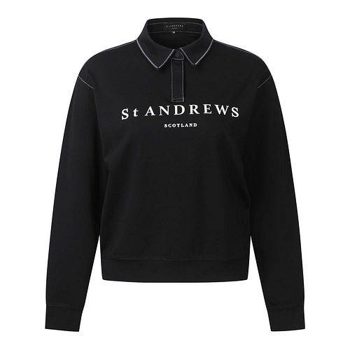 Standrews세인트앤드류스 여성 배색 스티치 오버핏 긴팔 티셔츠 Sivillage 에스아이빌리지