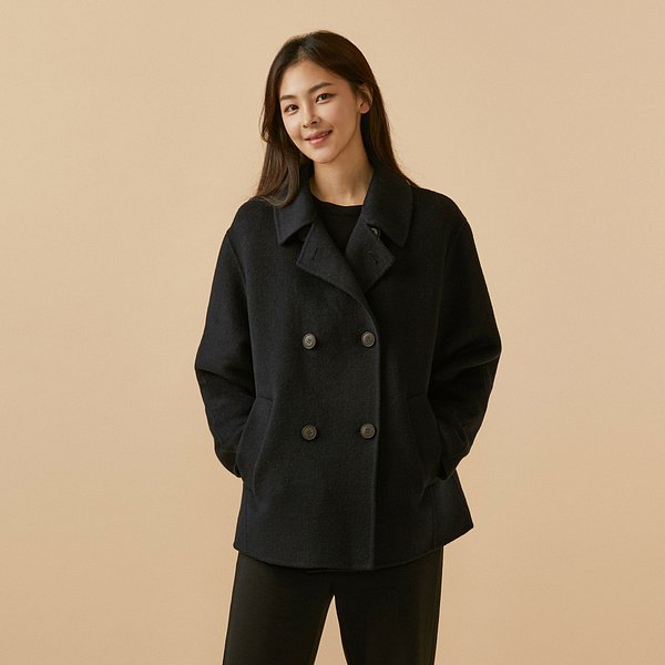 Jaju자주 핸드메이드 하프 코트 Sivillage 에스아이빌리지