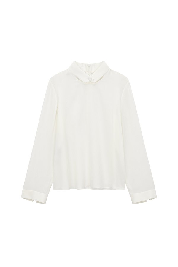 Emporio Armani엠포리오 아르마니 여성 버튼 리본 넥 실크 블라우스 Sivillage 에스아이빌리지