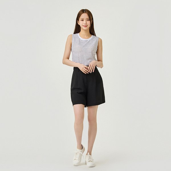 Jaju자주 여 프렌치 리넨 민소매 Sivillage 에스아이빌리지