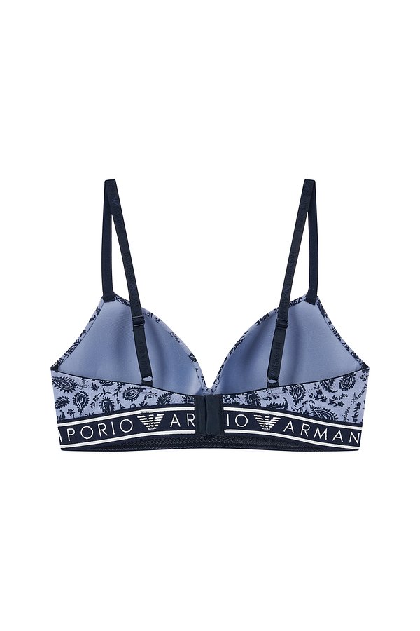 Emporio Armani Underwear엠포리오 아르마니 언더웨어 여성 패턴드 로고 밴딩 패디드 트라이앵글 브라 S