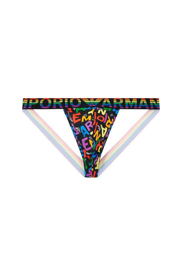 Emporio Armani Underwear엠포리오 아르마니 언더웨어 남성 로고 패턴 레인보우 작스트랩 Si