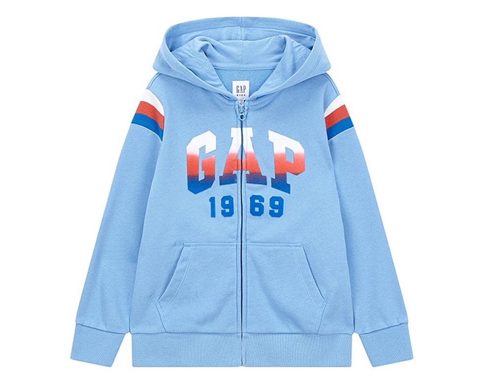 ★갭키즈 20년 Spring★ 키즈 남아 6 14세 텍스처드 그라데이션 로고 후드 집업 Sivillage