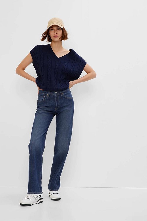 Gap Adults갭 여성 릴렉스트 루즈핏 데님 팬츠 Sivillage 에스아이빌리지